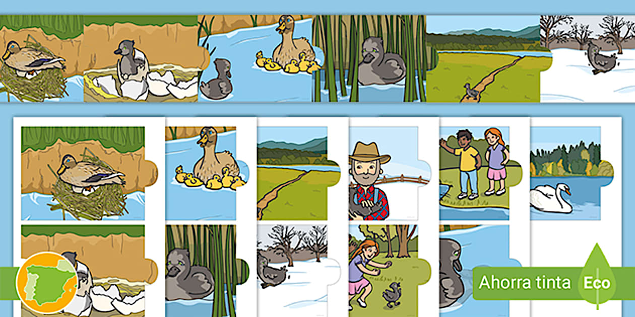 Puzle cuenta historias: El patito feo