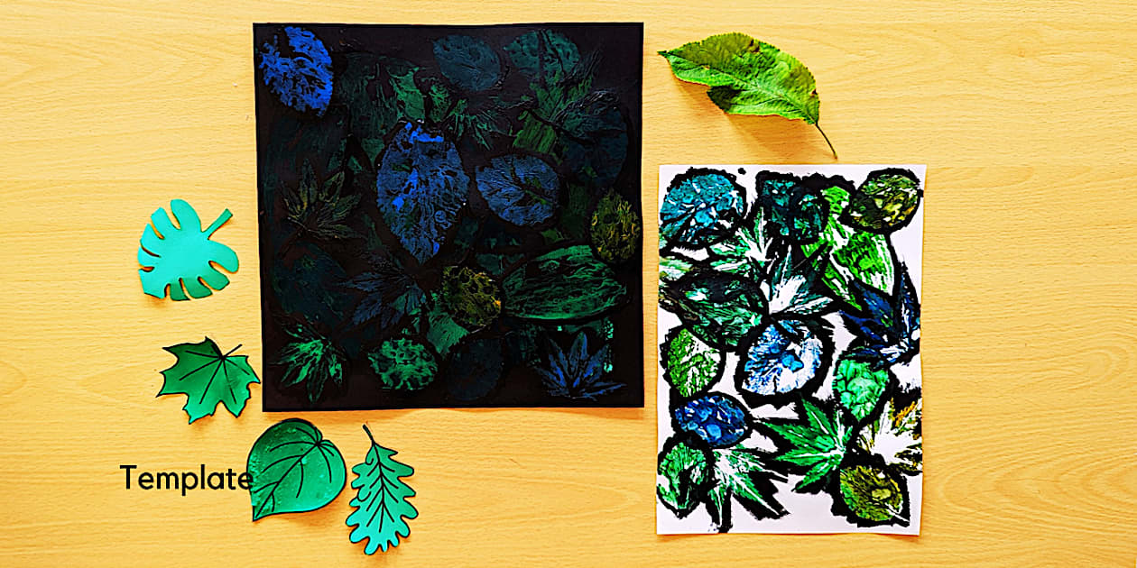 *Leaf Print Painting | Nature Crafts (teacher made) - Twinkl