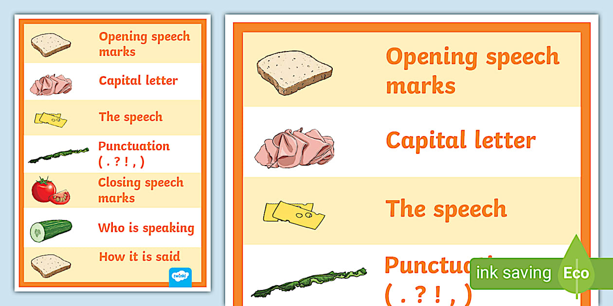 Speech Sandwich Display Poster (teacher made) - Twinkl
