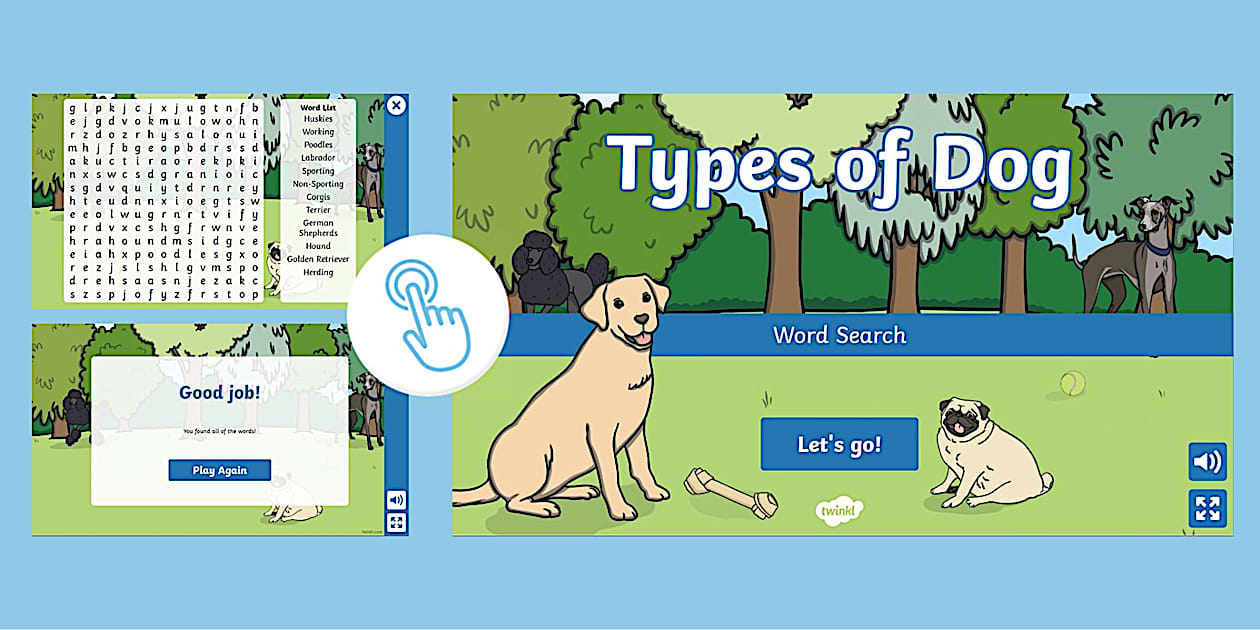 Types of Dog Word Search | Twinkl | Word Search | KS1