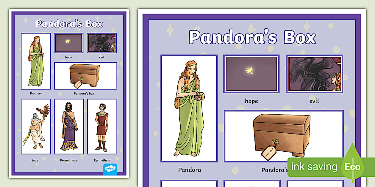 Pandoras Box Ancient Greek Myth Vocabulary Mat - greek mythology