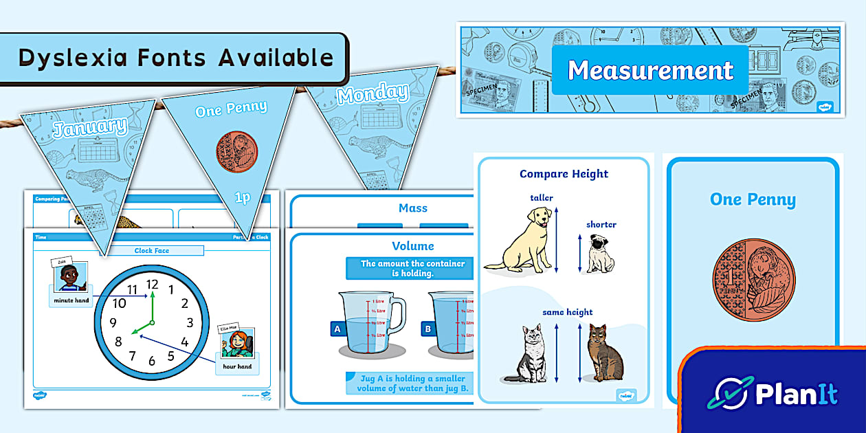 PlanIt Maths Y1 Measurement Display Pack (teacher made)