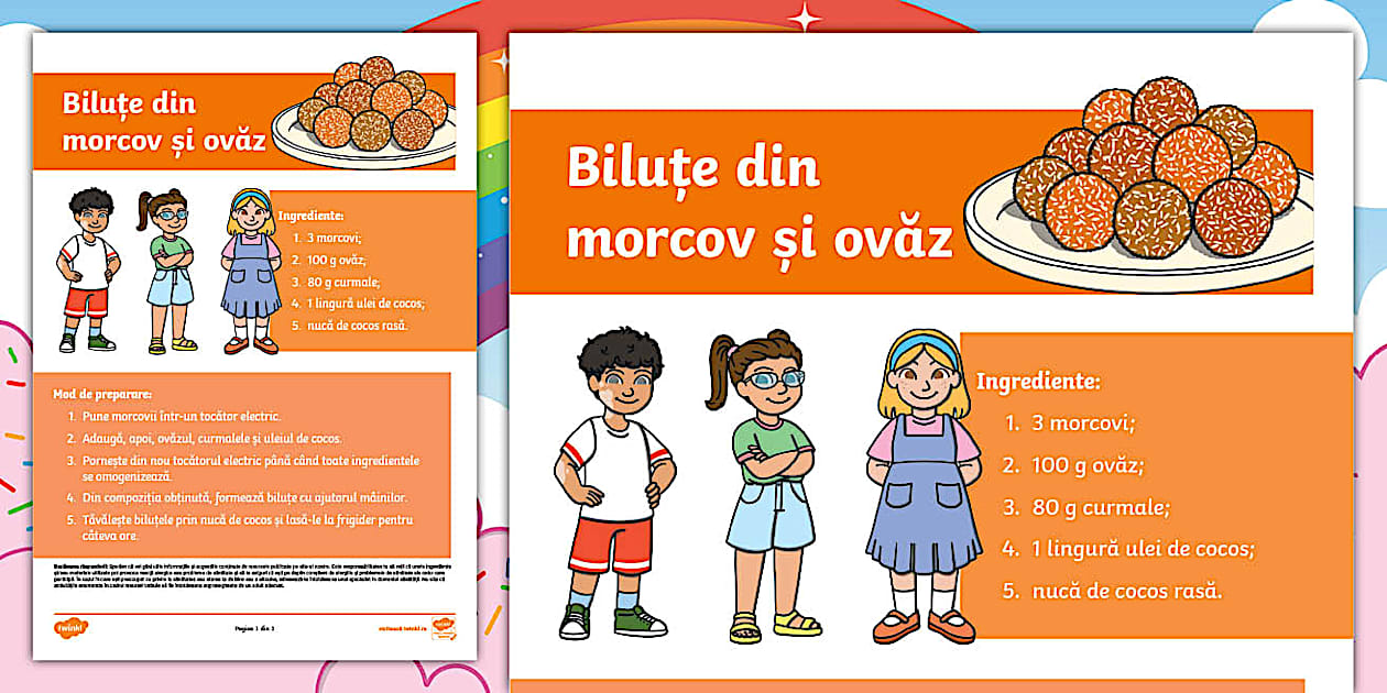 Biluțe din morcov și ovăz – Rețetă