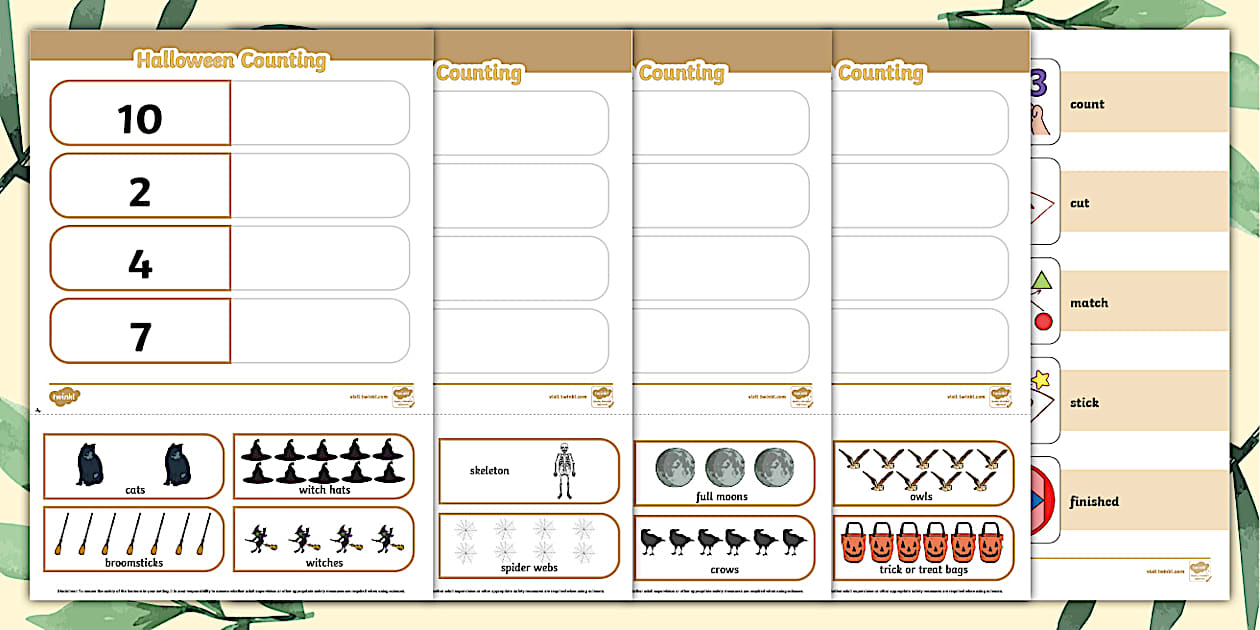 👉 SEND Structured Steps Halloween Count and Match Within 10