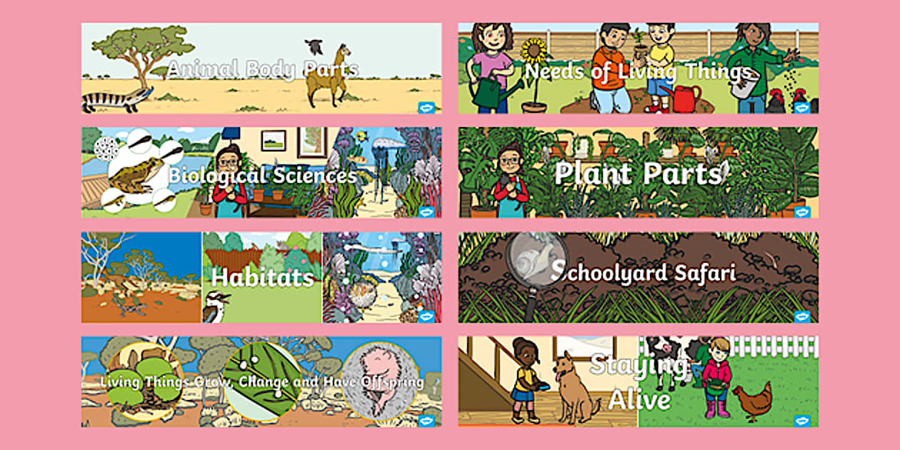 Biological Science F-2 Google Classroom Banners - Twinkl