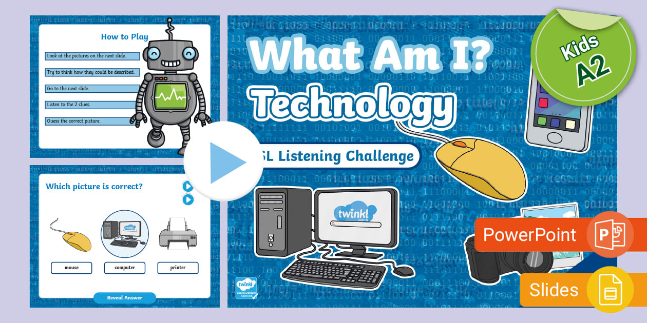 ESL Tech Listening Challenge for Kids (teacher made)
