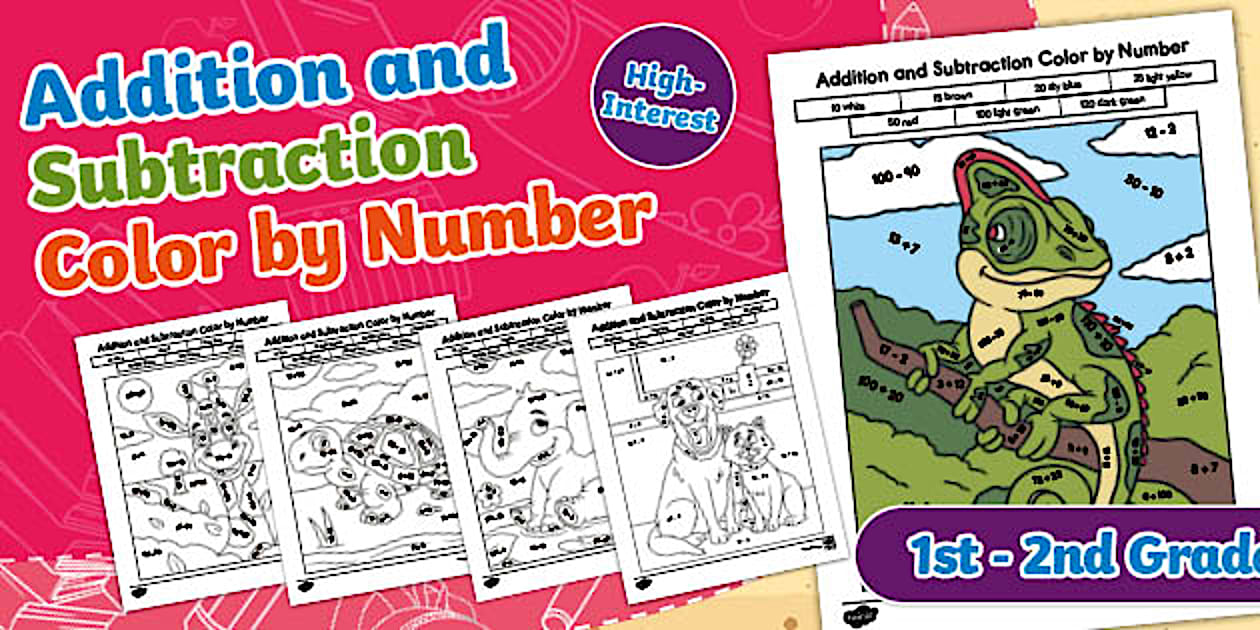 Mixed Practice Color by Number Sheets | Twinkl USA