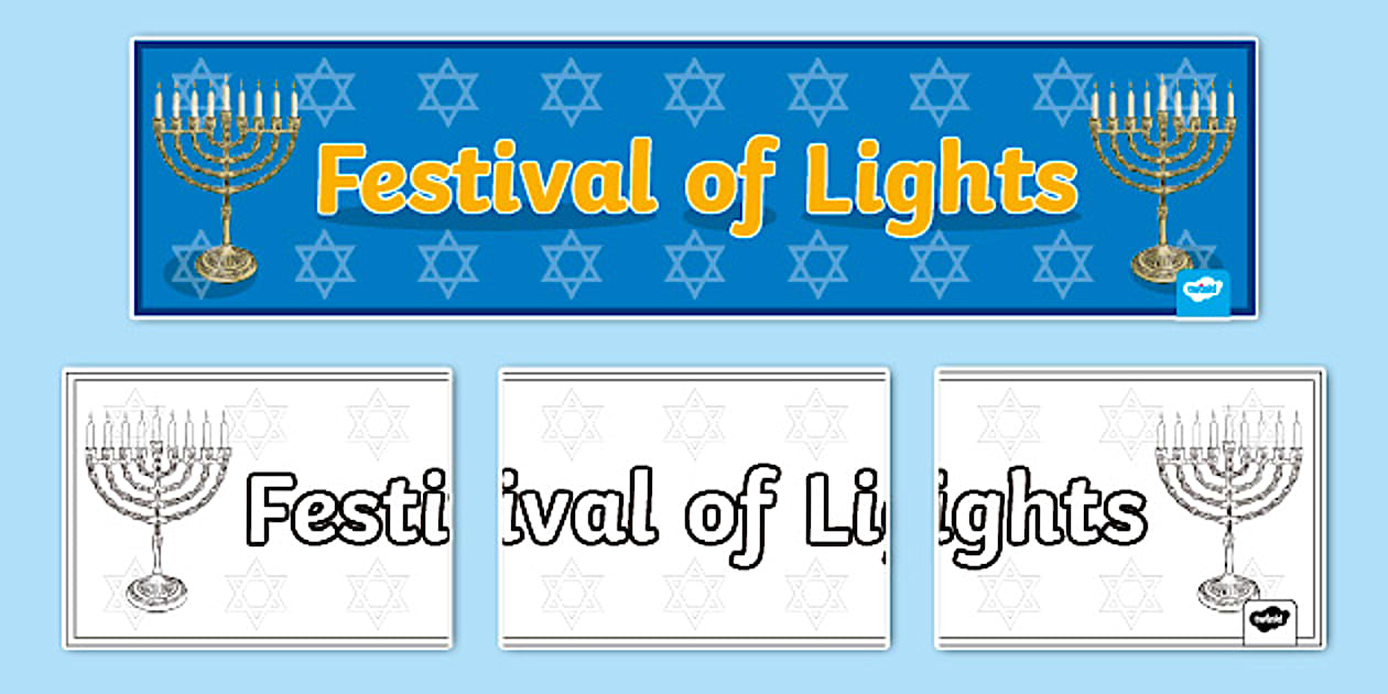 Printable Hanukkah Banner for Grades 3-5 | Twinkl USA