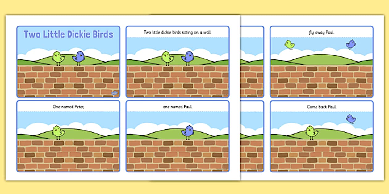 2 Little Dickie Birds Sequencing (4 per A4) (teacher made)