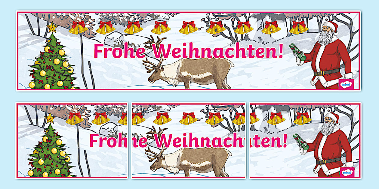 Happy Christmas in German Display Banner