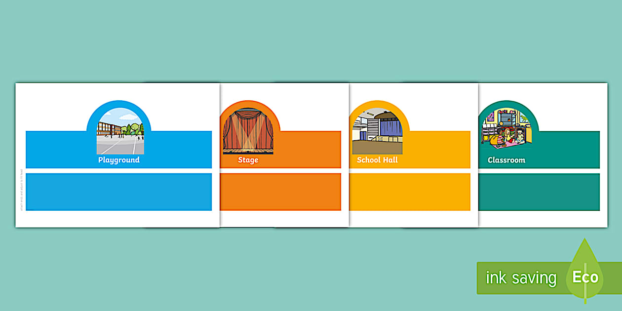 School Places Headband Oral Language Game