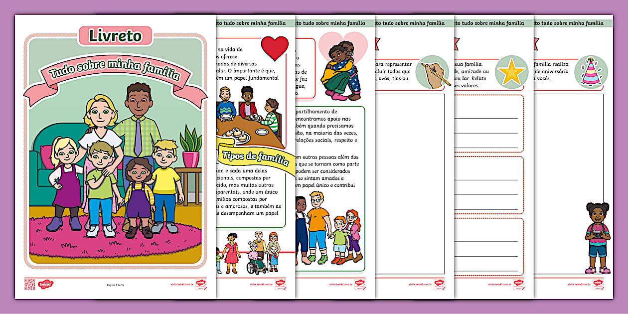 Livreto sobre minha família (Teacher-Made) - Twinkl