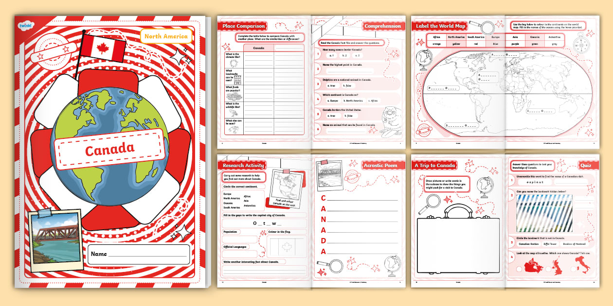 KS1 Canada Activity Booklet - Twinkl - Geography - Twinkl