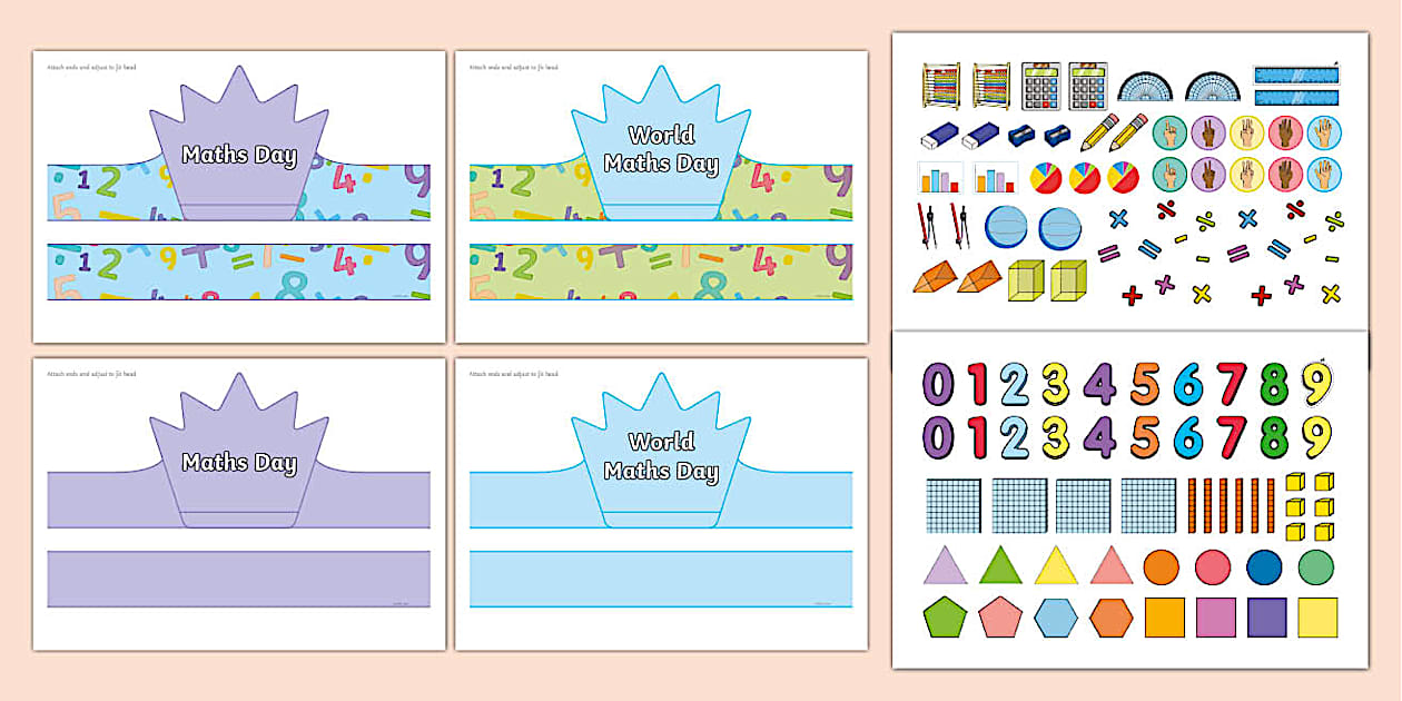 Design a Crown for Maths Day (teacher made) - Twinkl
