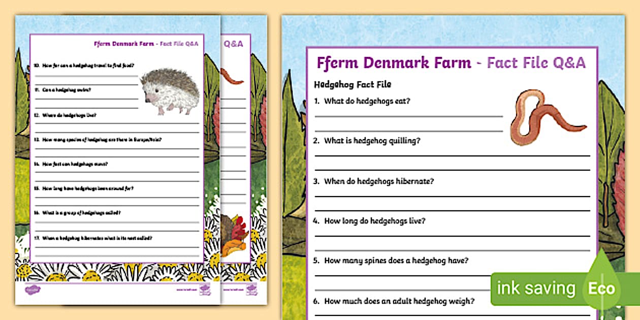 Fferm Denmark Farm Fact File Sheets - Primary Resources