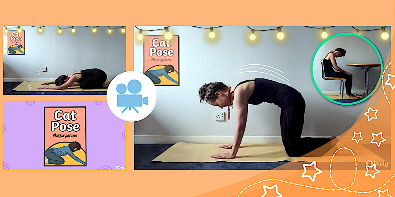 Yoga with Susannah | Cat Pose (teacher made) - Twinkl