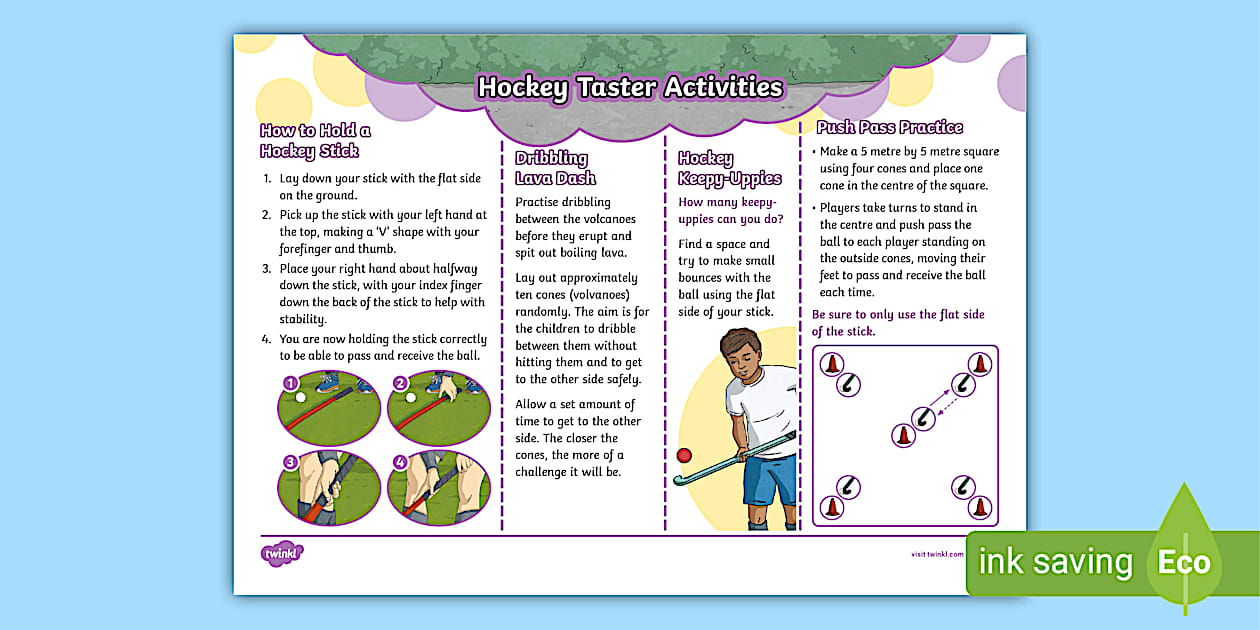 KS2 PE Hockey Taster Activities Basic Skills Invasion Games
