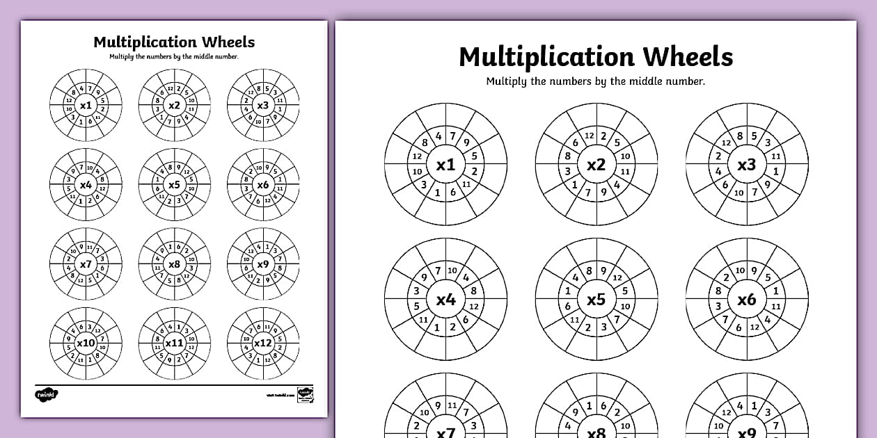 Multiplication Wheels Worksheet for Kids | Twinkl USA