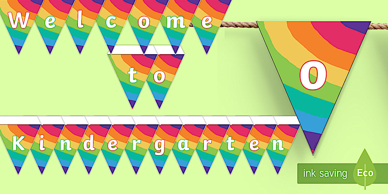 SA Welcome to Kindergarten Display Bunting (teacher made)