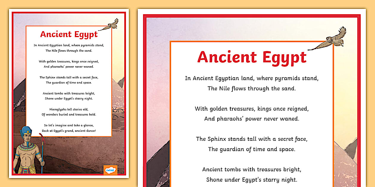 Ancient Egypt Poem Example (teacher made) - Twinkl