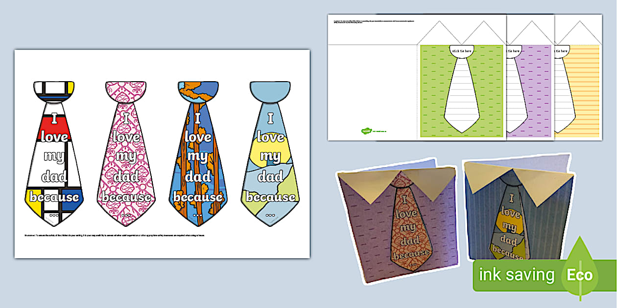 Father's and Special Person Day Tie Craft Card