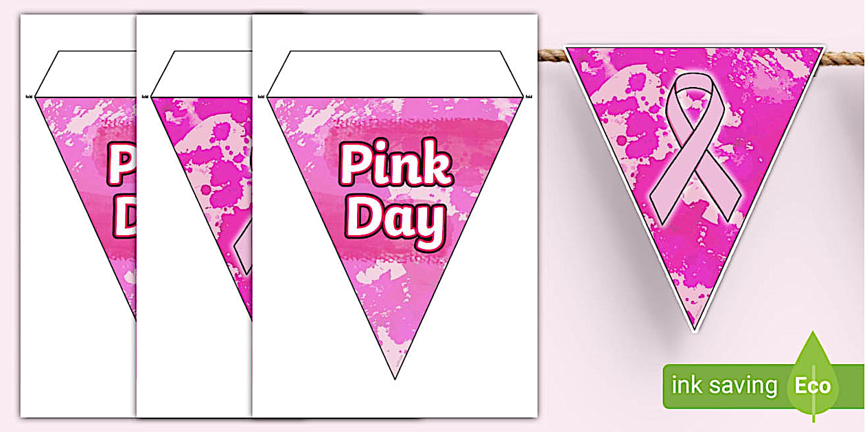 Pink Day Bunting - Upper Primary (teacher made) - Twinkl