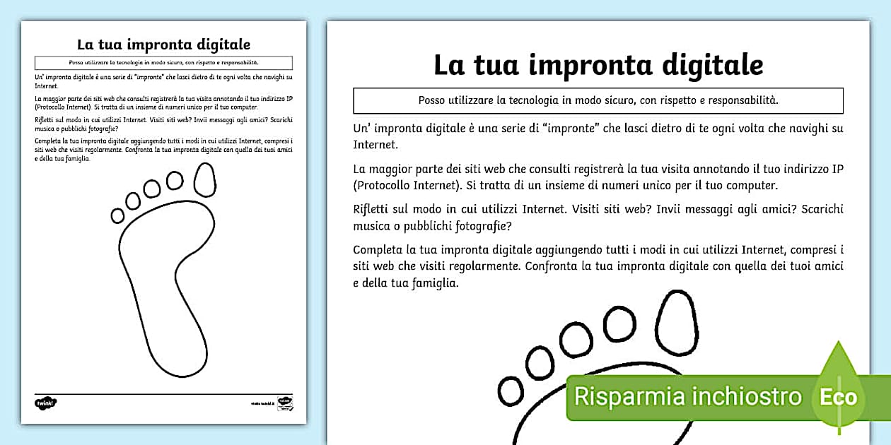 La tua impronta digitale Attività (Teacher-Made) - Twinkl