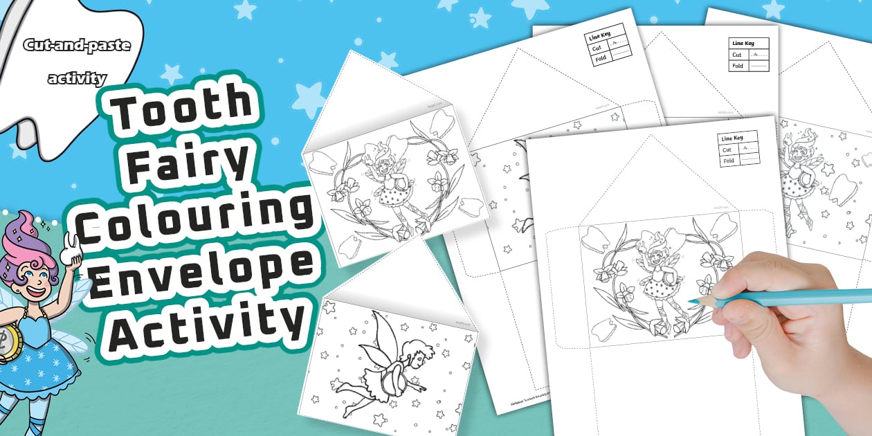 Tooth Fairy Colouring Envelope Activity