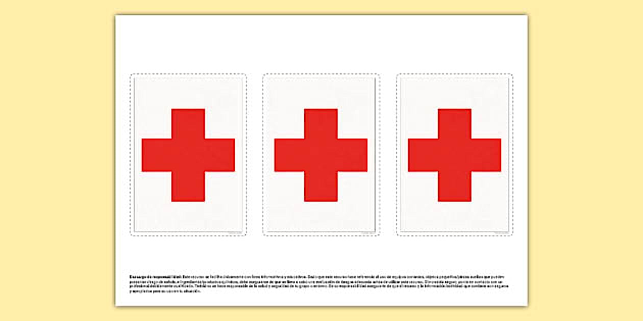 Recortables: Primeros Auxilios Cruz Roja - Twinkl