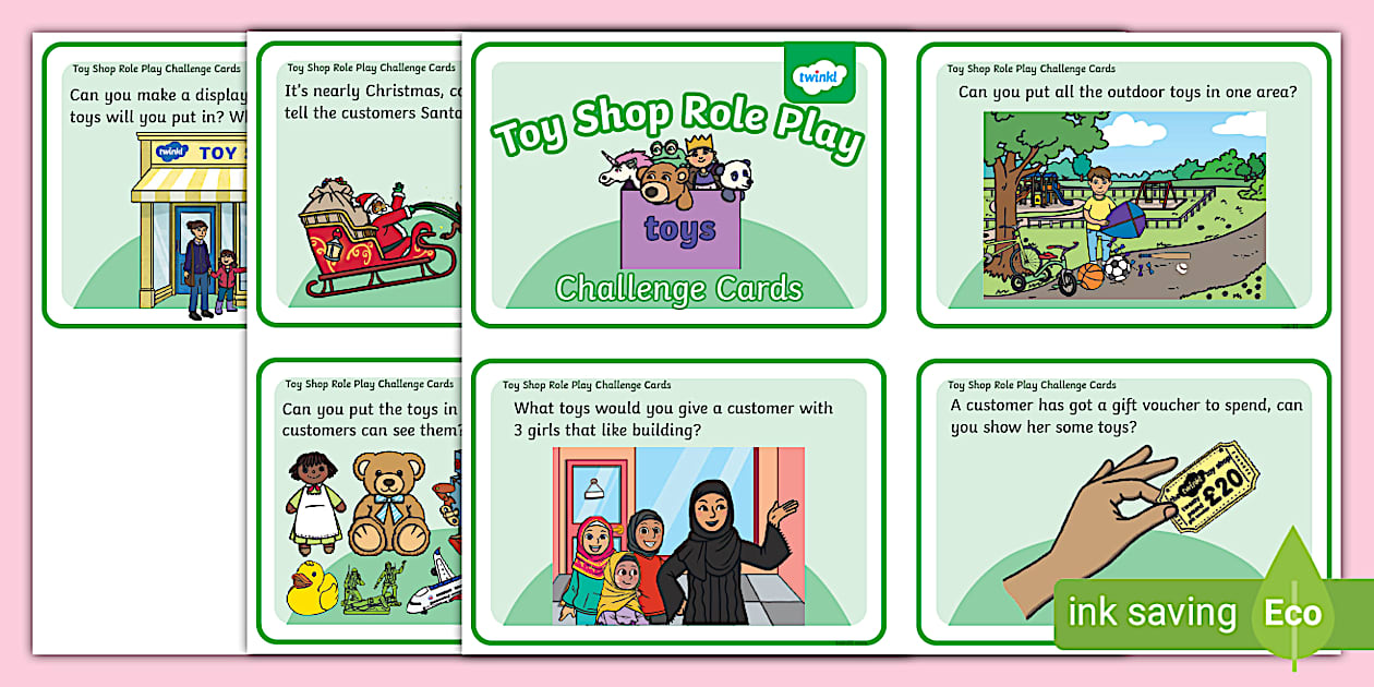 Challenge Cards Toy Shop (teacher made) - Twinkl