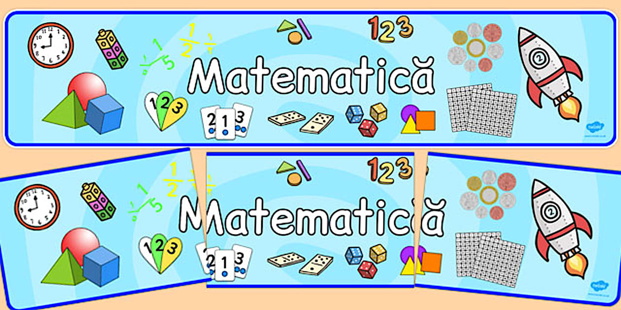 Matematică - Banner (Hecho por educadores) - Twinkl