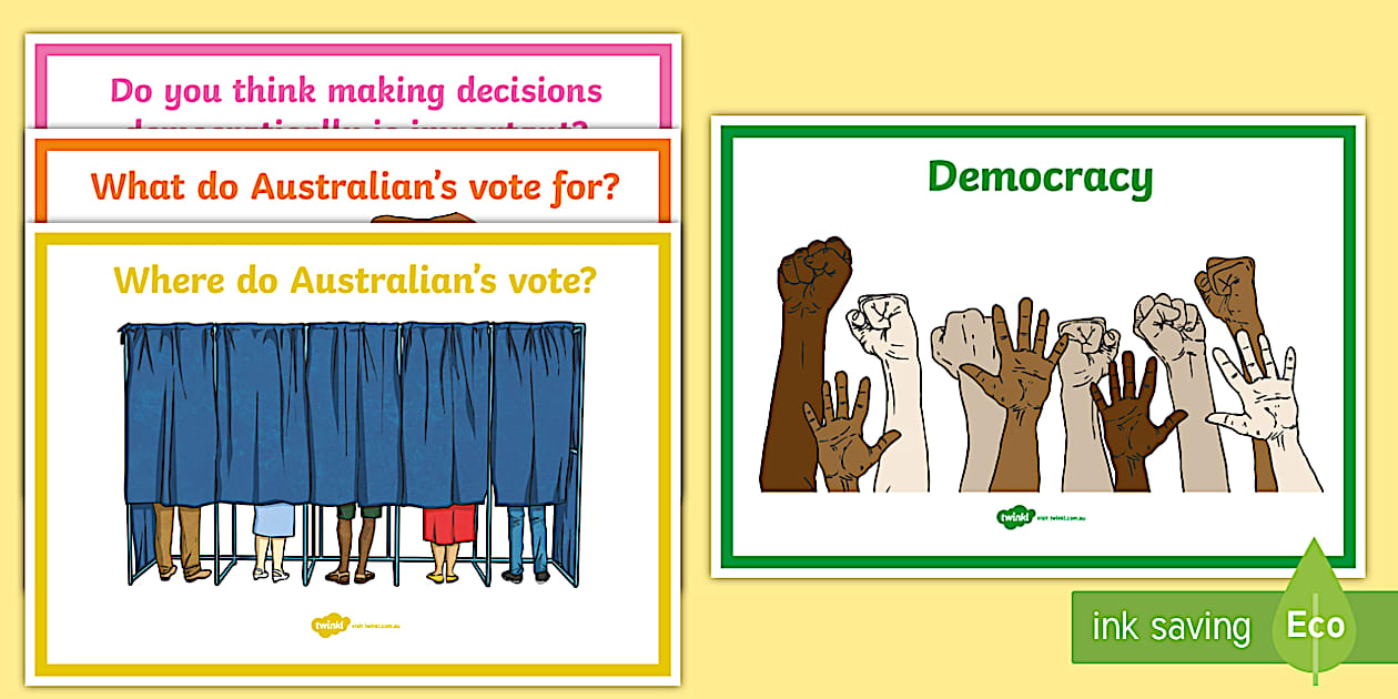 Democracy Questions Display Posters (teacher made) - Twinkl