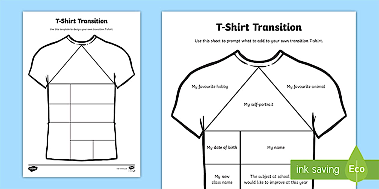 T-Shirt 'About Me' Activity | KS2 Transition | Twinkl