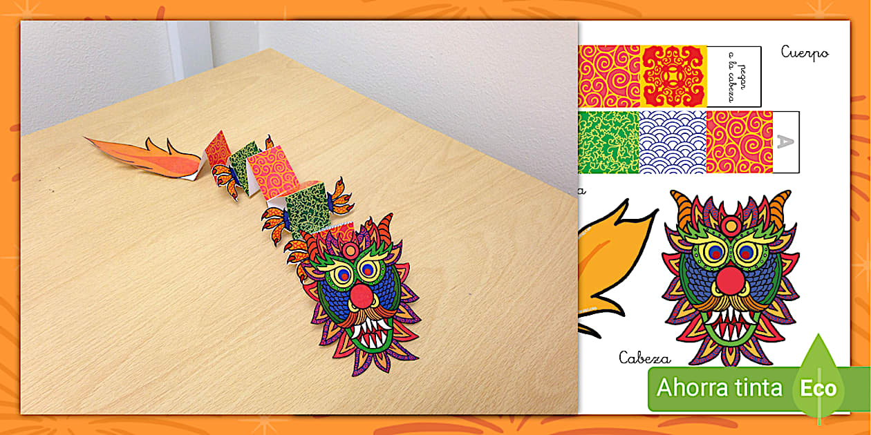 Manualidad: Dragón de papel - Año Nuevo chino - Twinkl