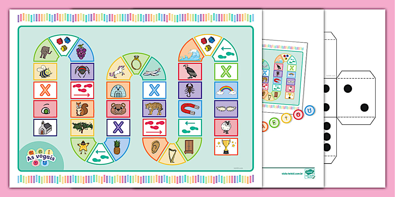 Jogo De Tabuleiro Vogais Teacher Made Twinkl