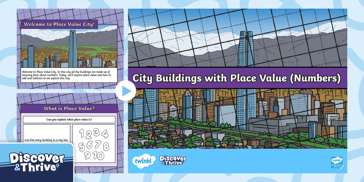 City Buildings with Place Value up to 9999 - Twinkl
