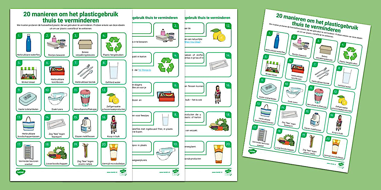 20 manieren om het plasticgebruik thuis te verminderen