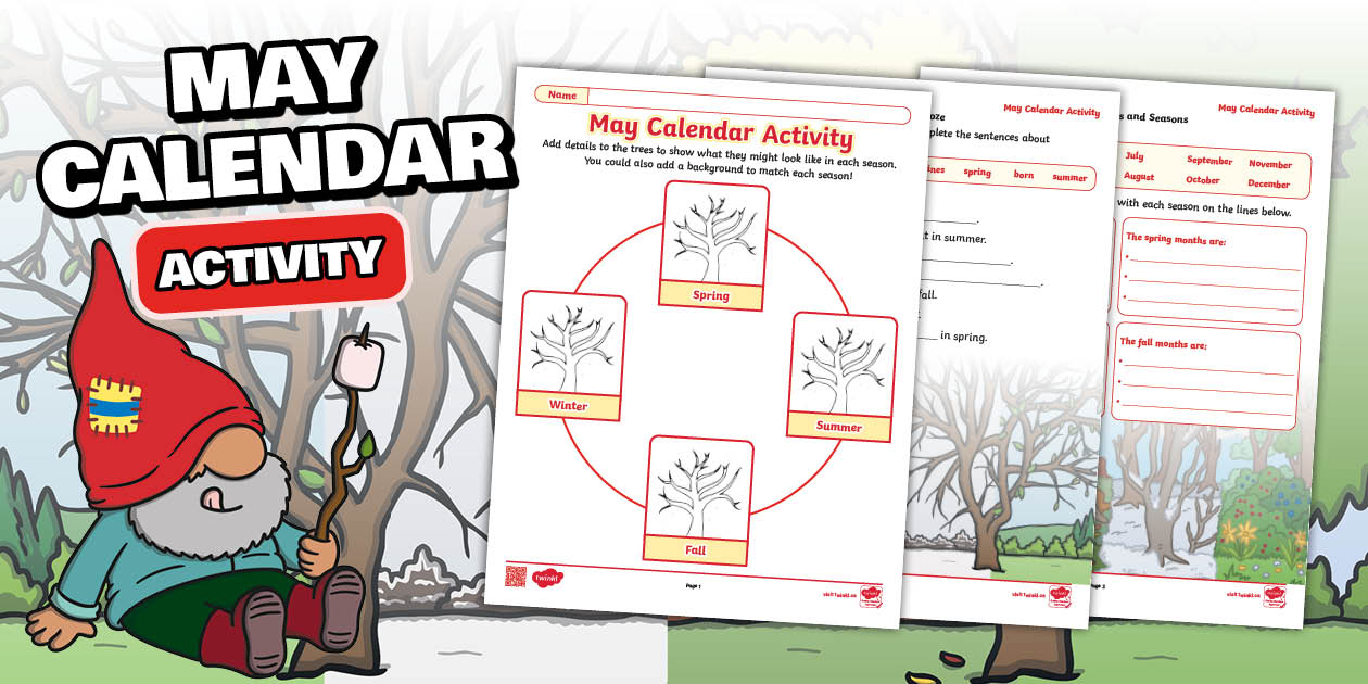 Primary May Calendar Activity