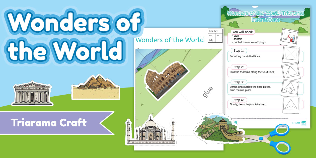 Wonders of the World Triarama Craft - Twinkl