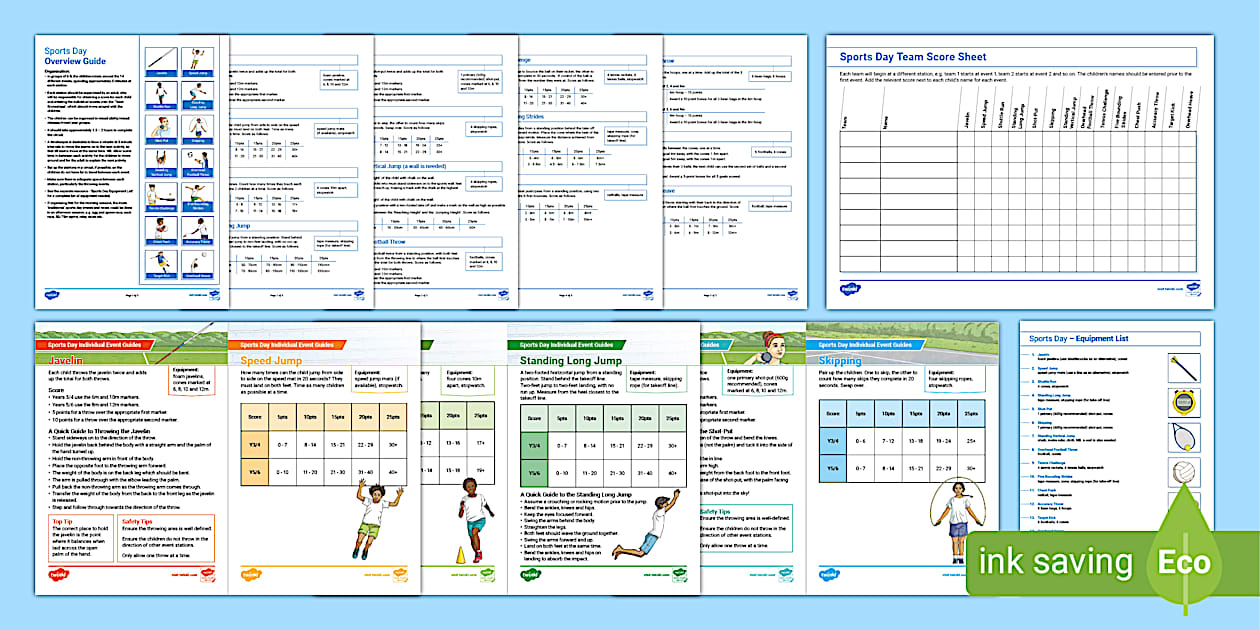 Sports Day Activity Pack - PE Curriculum Aims KS2