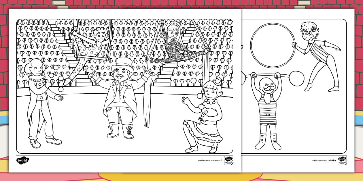 Coloriages : Le cirque (teacher made) - Twinkl