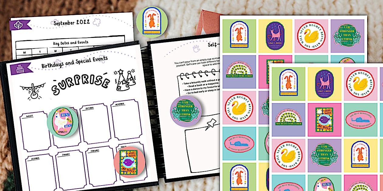 Journal and Planning - Cute Motivation Stickers