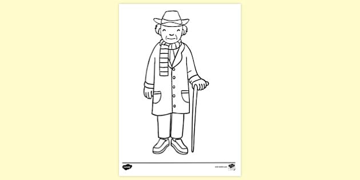 Grandpa Joe Colouring Sheet | Colouring Sheets - Twinkl