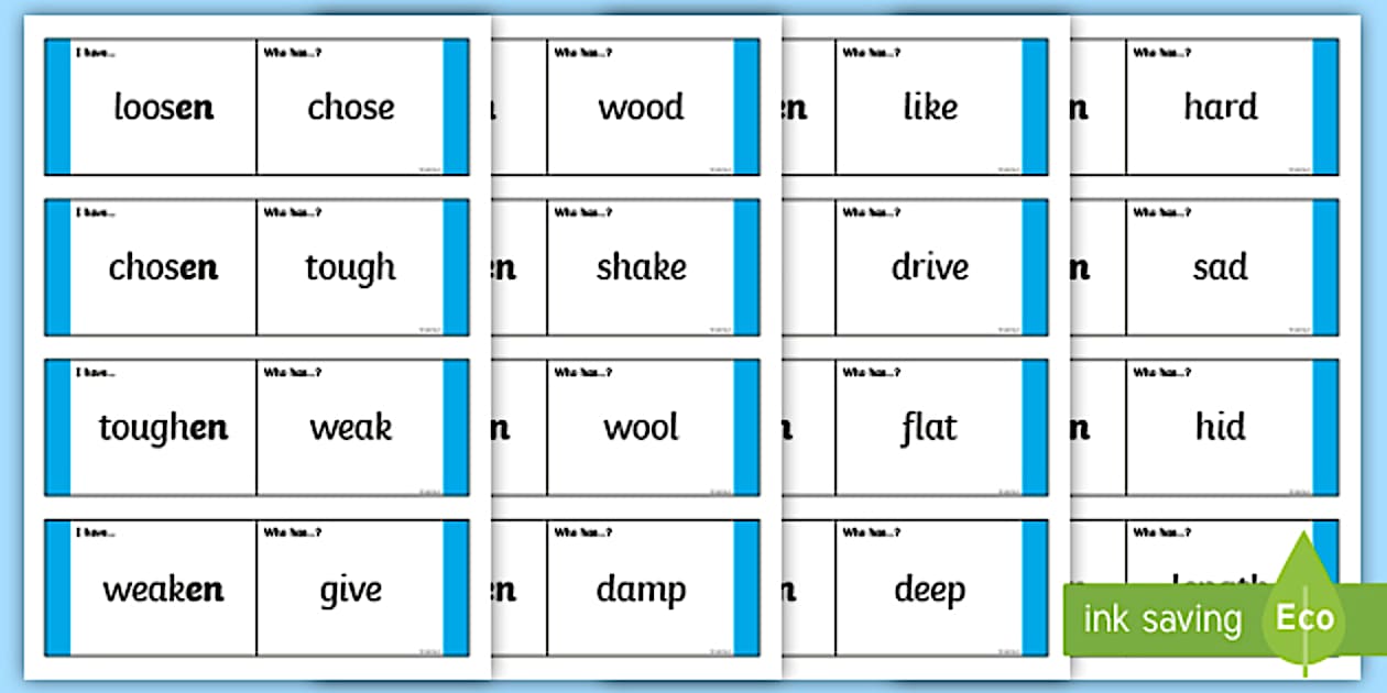Cursive Suffix Loop Cards (en) (teacher made) - Twinkl