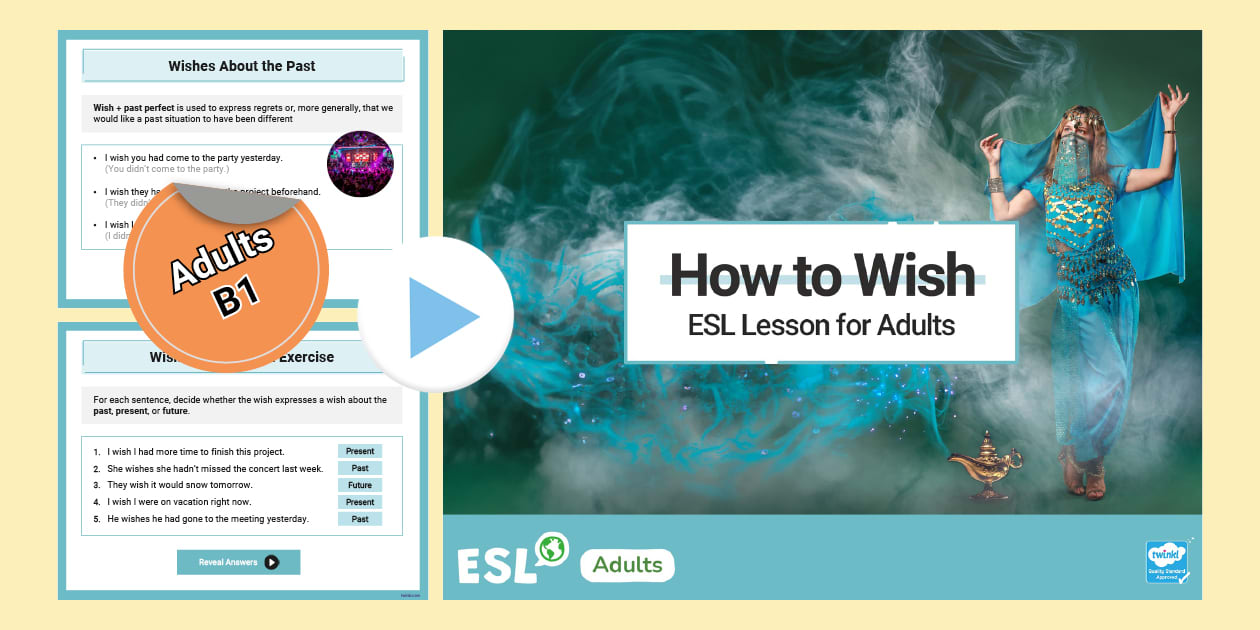 ESL How to Wish Lesson [Adults, B1] (teacher made) - Twinkl