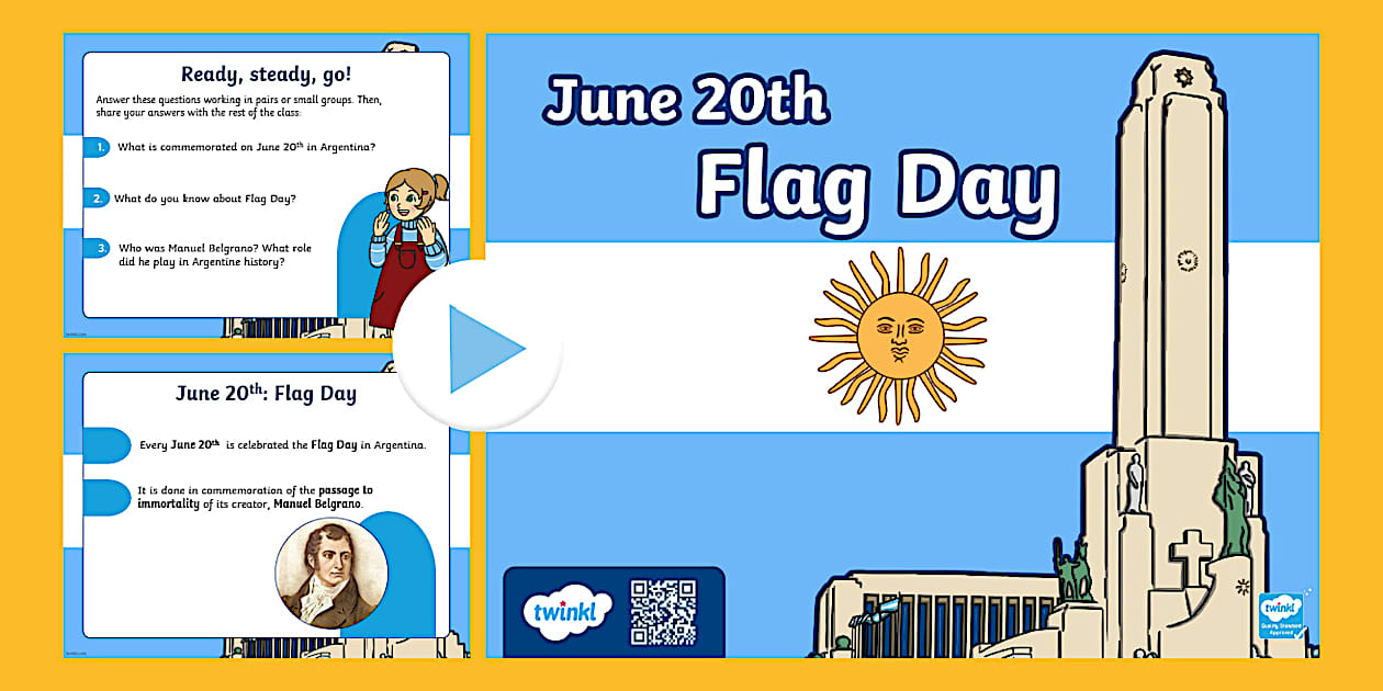 PowerPoint: Flag Day (Argentina) (teacher made) - Twinkl