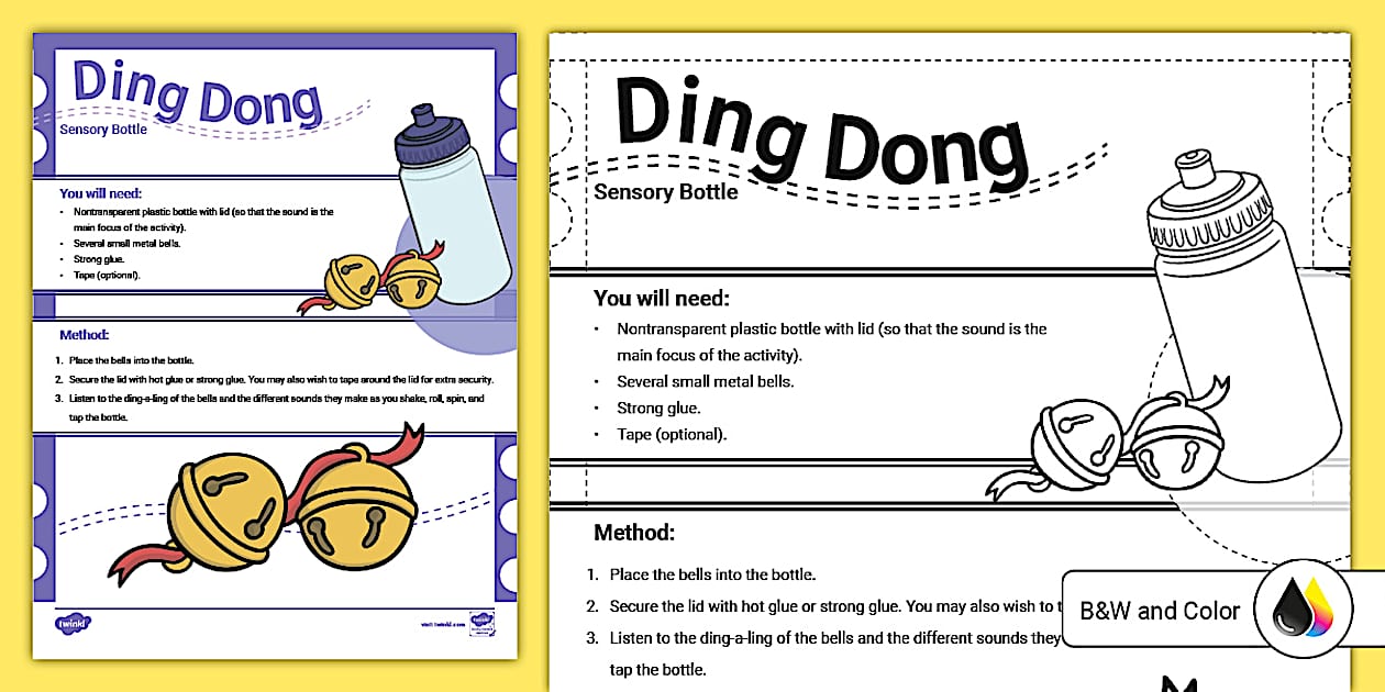 Ding Dong Sound Sensory Bottle (teacher made) - Twinkl