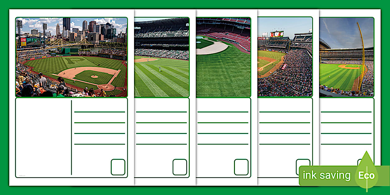 Baseball Stadiums Postcards (teacher made) - Twinkl