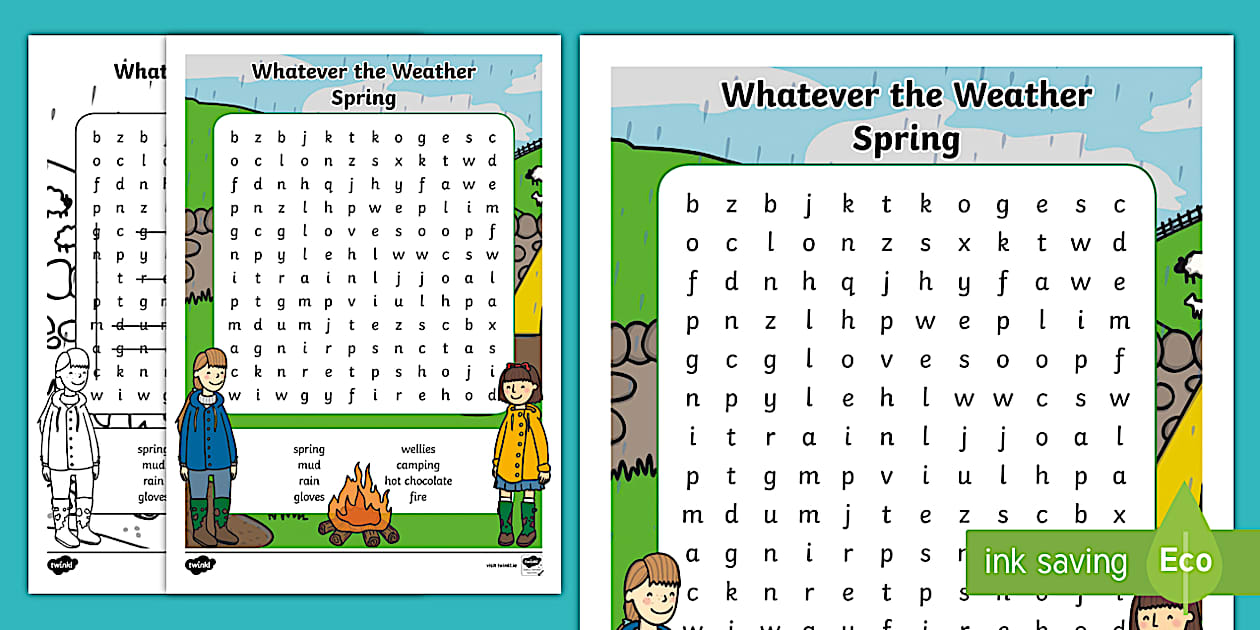 Whatever the Weather Rainy Word Search | Twinkl Resources