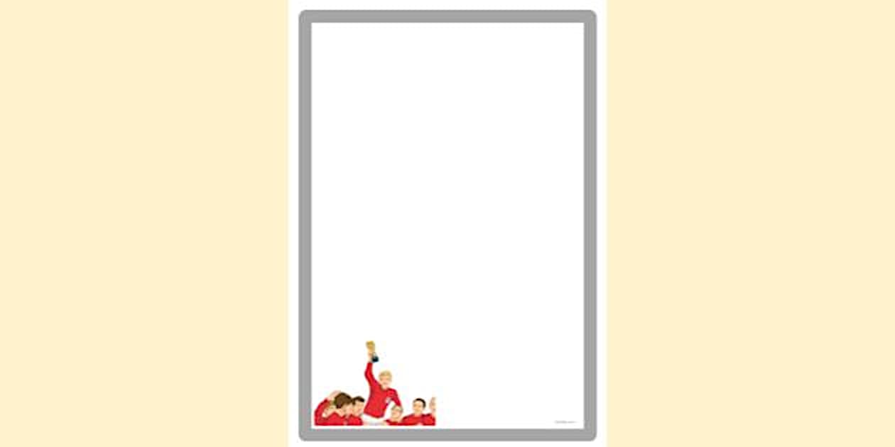 Simple Blank England Team Football | Page Borders | Twinkl